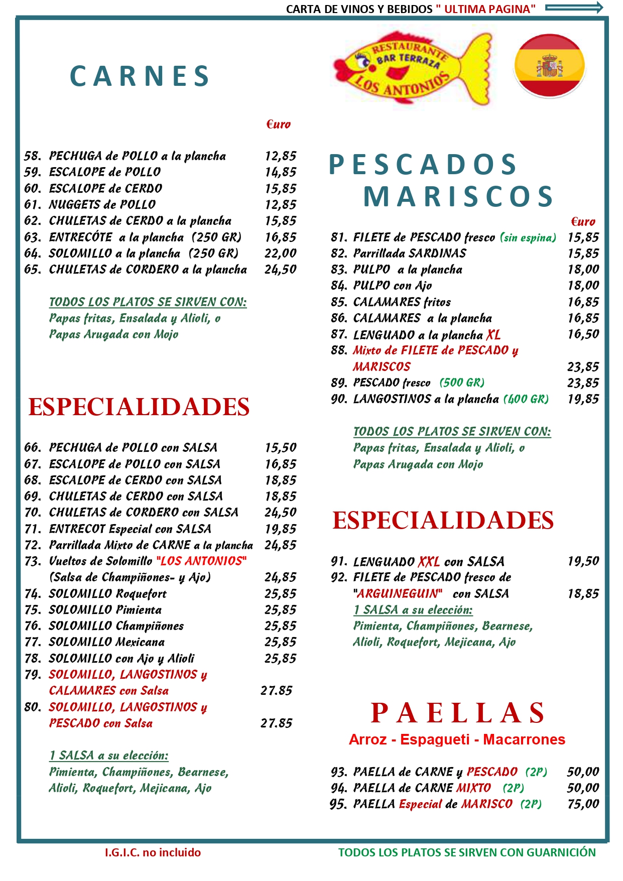 RESTAURANTE LOS ANTONIOS